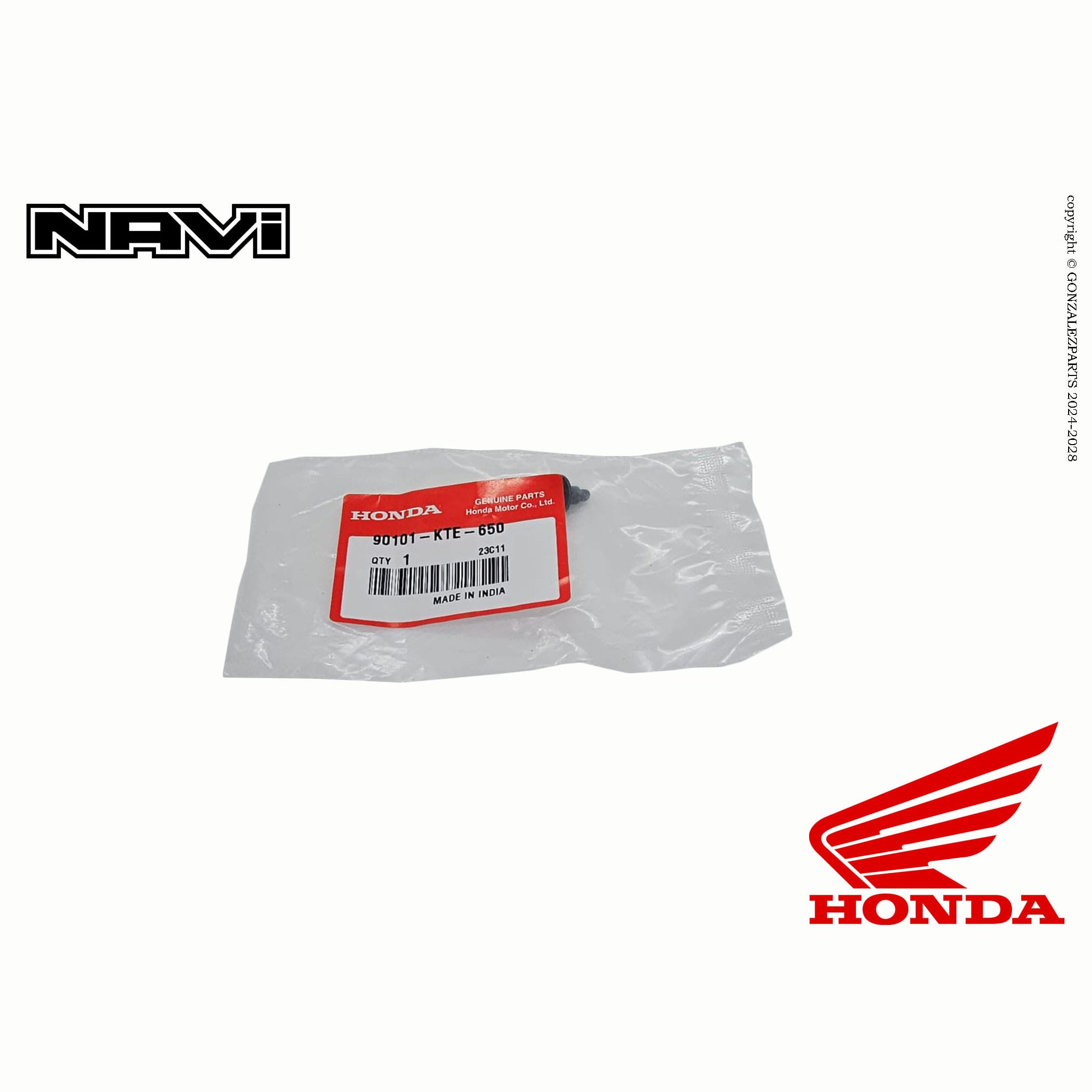 Honda Navi 2022-2025 Bolt Adjusting Headlight 90101-KTE-650