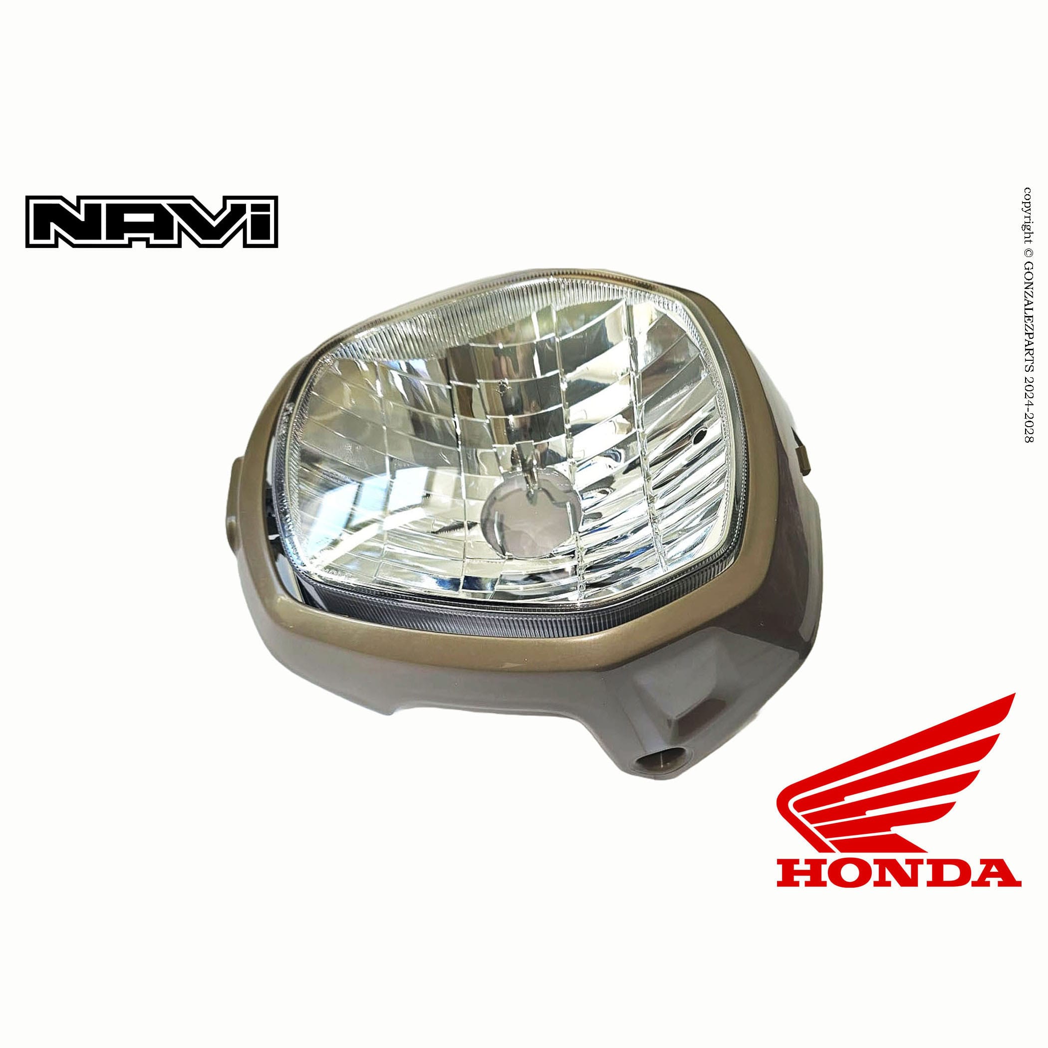 Honda Headlight & Cover Kit Ladakh Brown Navi Nva110B OEM